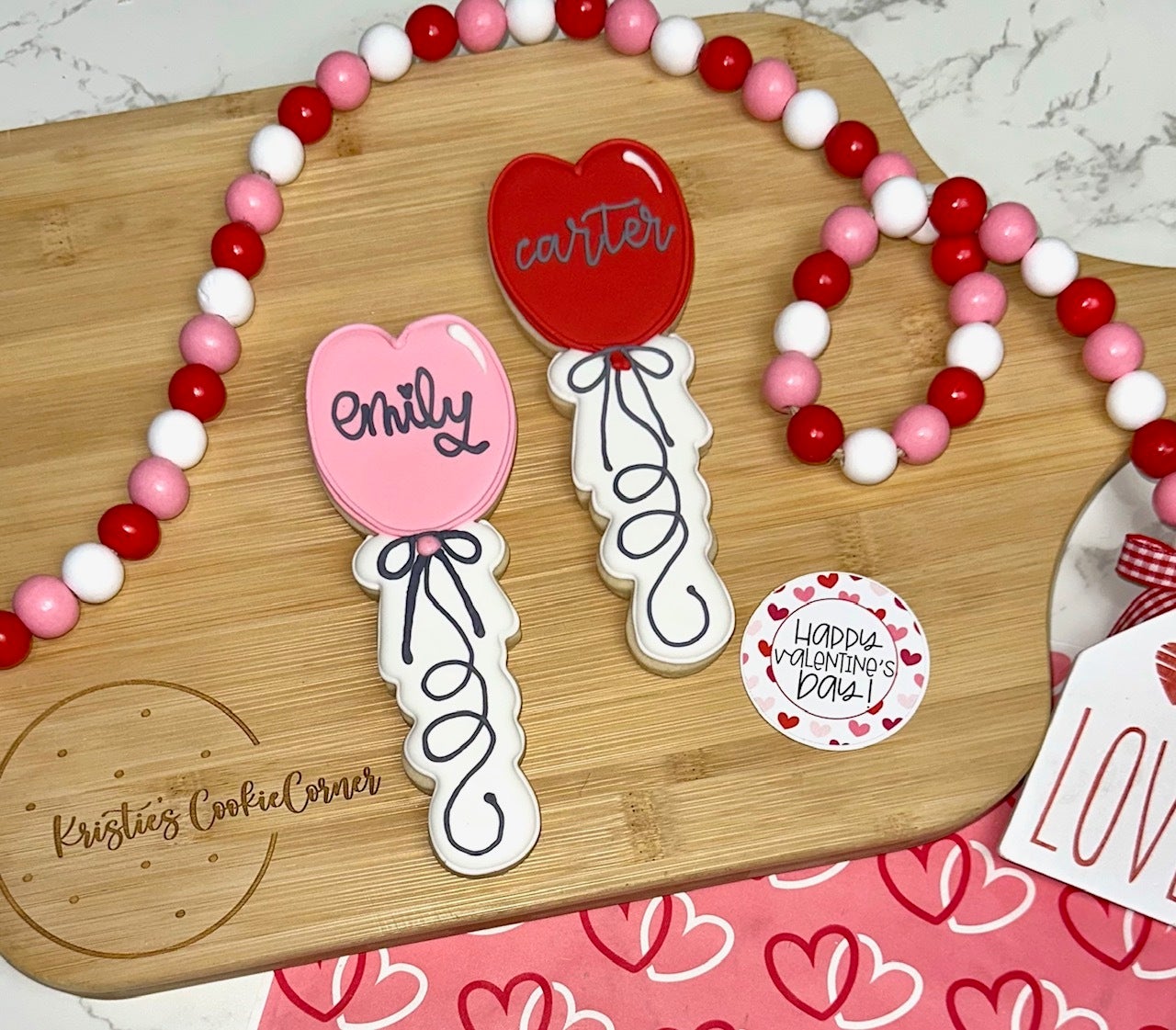 Customizable Heart Balloon | Kristie's Cookie Corner